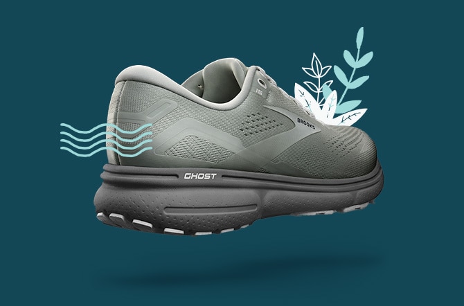 Green Silence Ghost 15 Road Running Shoe | Protect the Planet | Brooks ...